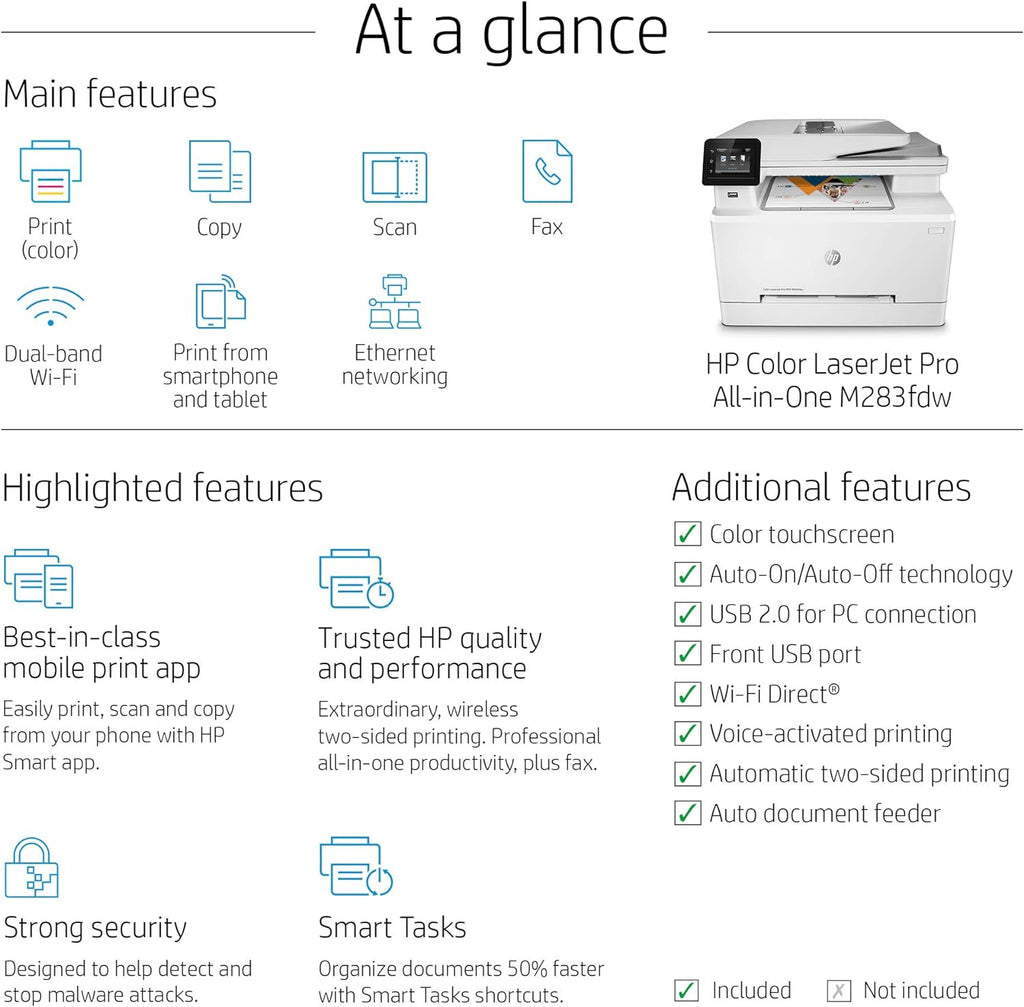 HP MFP 283FDW Color Laser Printer Wireless 7KW75A | IBC INTERNATIONAL